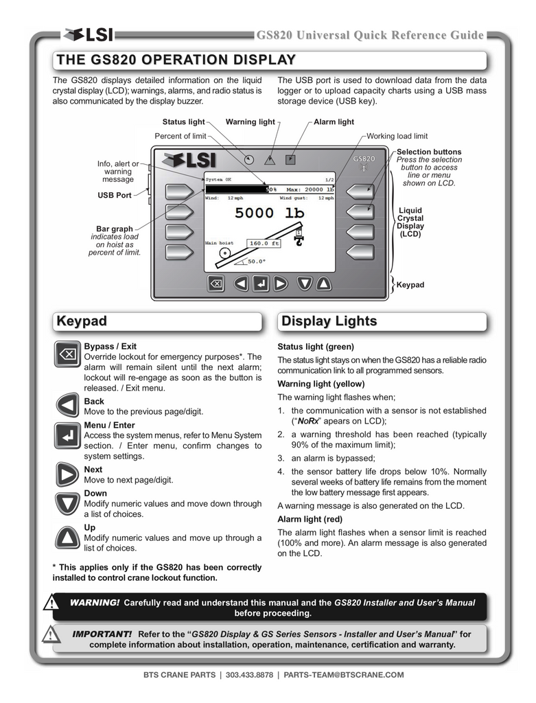 Trimble LSI GS 820 Wireless Display | Official Dealer – BTS Crane Parts Store